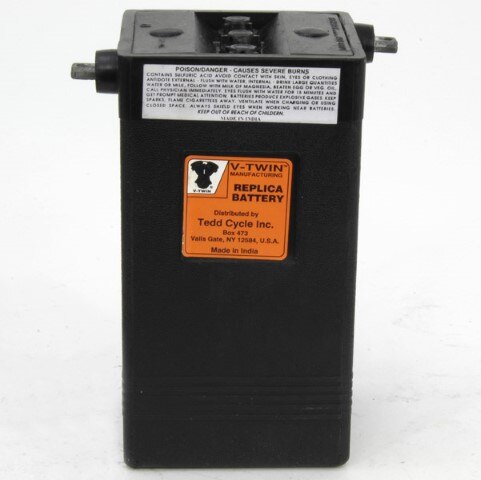 H2 6V HARLEY BATTERY J&P CYCLE 1936-64 BT 350-108 29-64 45 OEM# 66006 ...