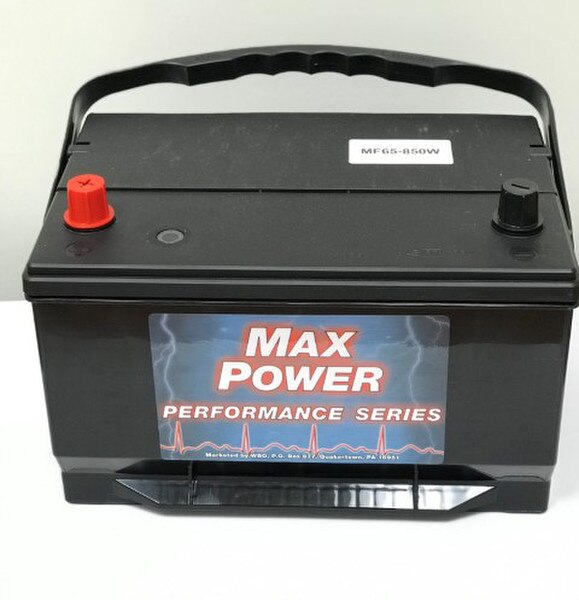 MAX POWER 12V 850 CCA GROUP 65 BATTERY MF65-850 BB65-800 A659A A65-9A ...